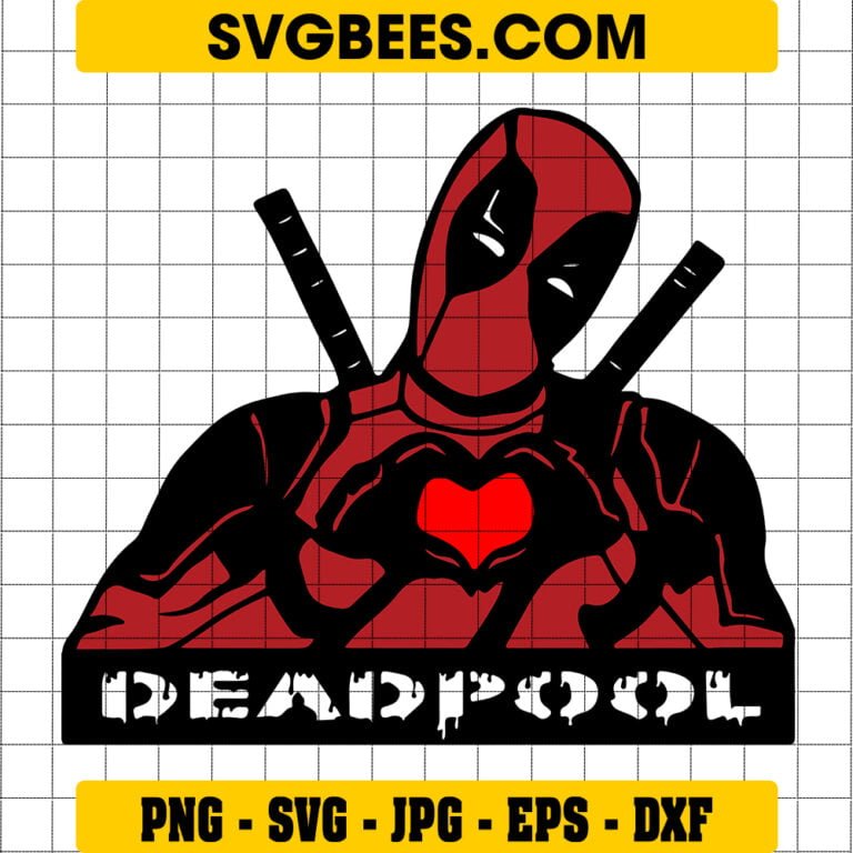 Deadpool Silhouette SVG Cut File - SVGbees