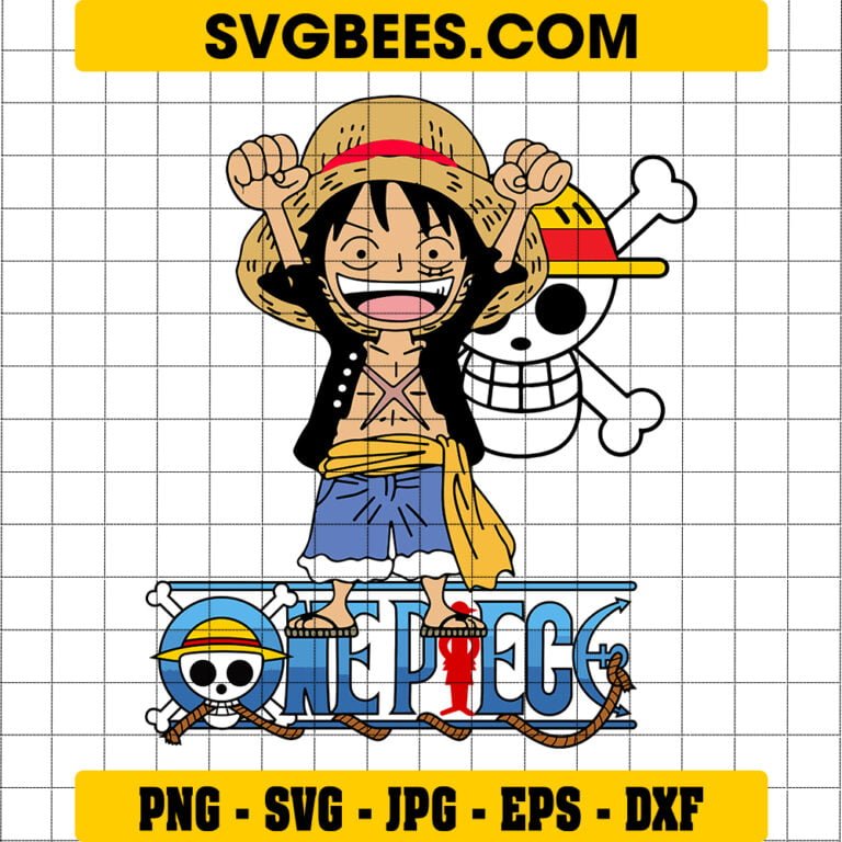 One Piece D Luffy SVG, Anime One Piece SVG, Monkey Luffy SVG