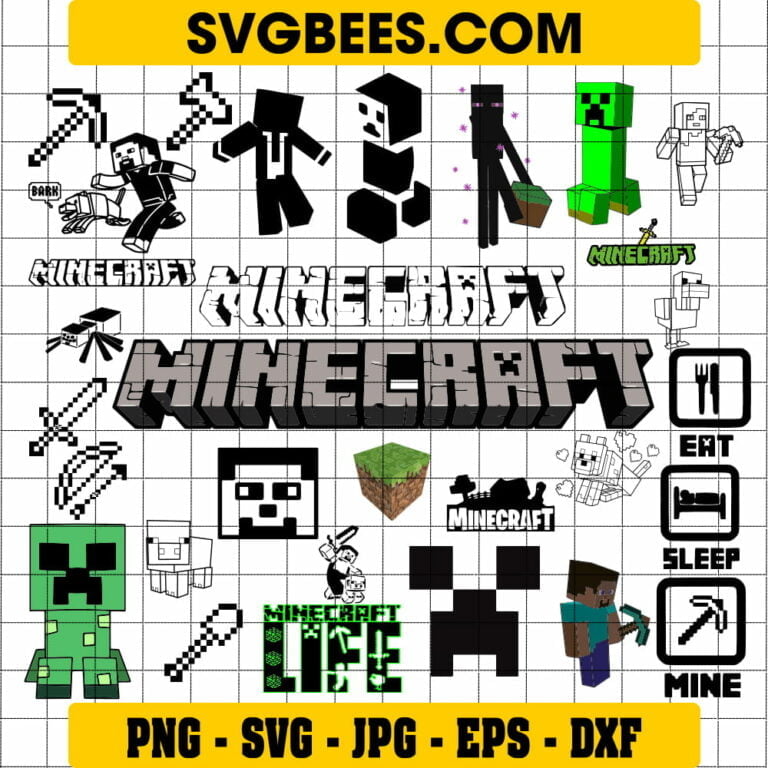 Minecraft SVG, Minecraft Cricut, Game Minecraft SVG Files - SVGbees