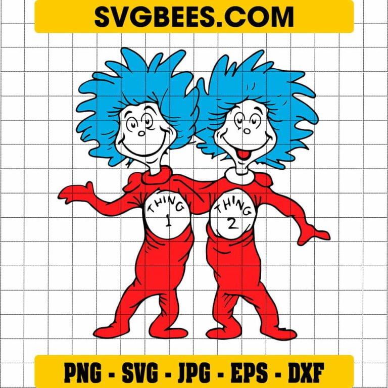 Thing One Thing Two SVG - Fun and Playful Design - SVGbees