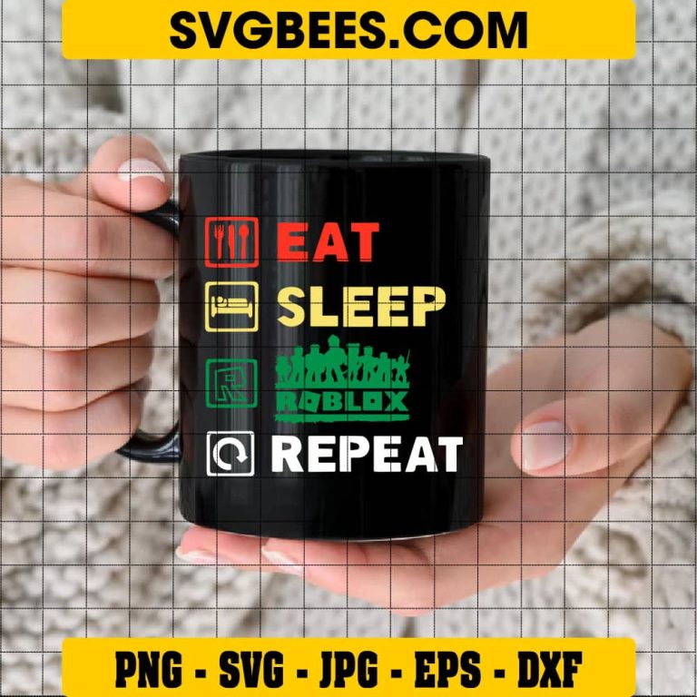 Eat Sleep Roblox Repeat SVG Roblox Birthday Shirt SVG