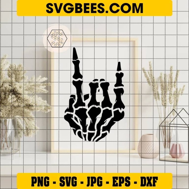 Skull Hand SVG Skull Middle Finger SVG - SVGbees