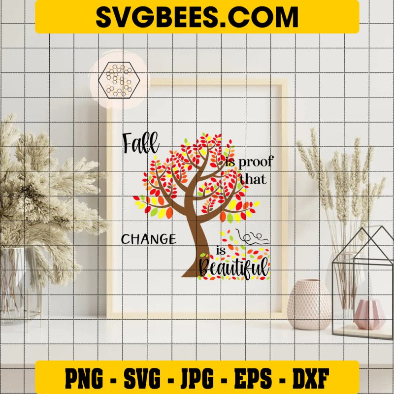 Fall Tree of Life Svg, Falling Leaves Svg, Autumn Leaves Svg - SVGbees