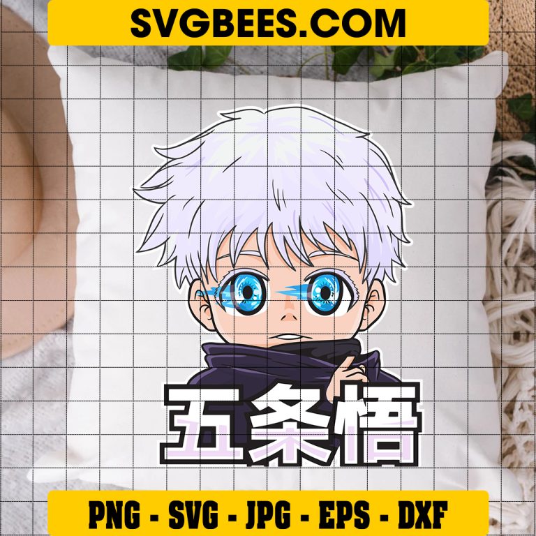 Gojo Satoru SVG, Cute Anime SVG, Anime Wallpaper SVG, Jujutsu Kaisen SVG