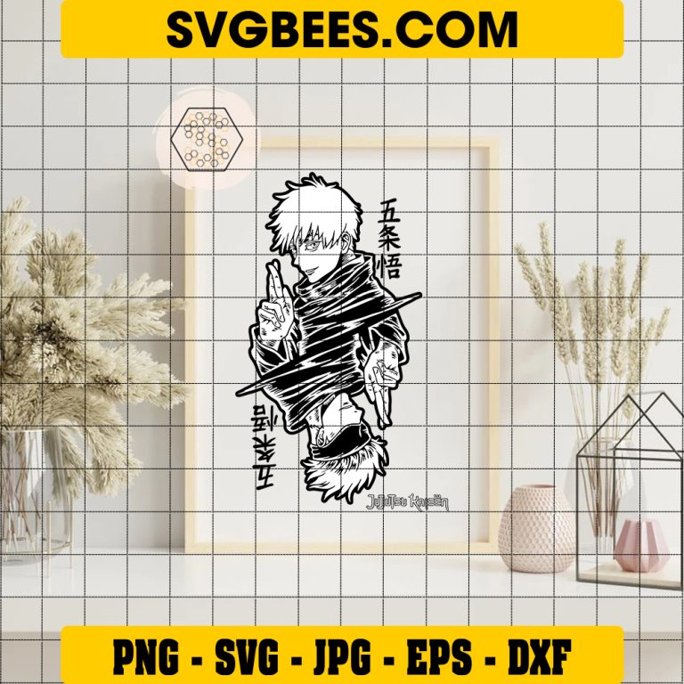 Jujutsu Kaisen SVG, Satoru Gojo SVG, Anime SVG