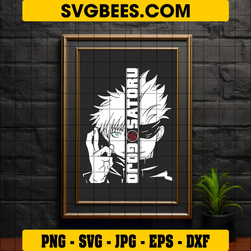 Satoru Gojo SVG, Jujutsu Kaisen SVG, Anime SVG