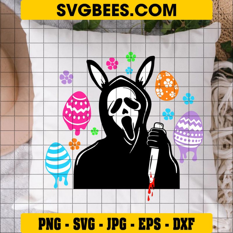 Scream Ghostface Horror Movie Happy Easter Svg
