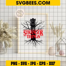 Stranger Things Clock Svg, Time Up Svg, Upside Down Svg