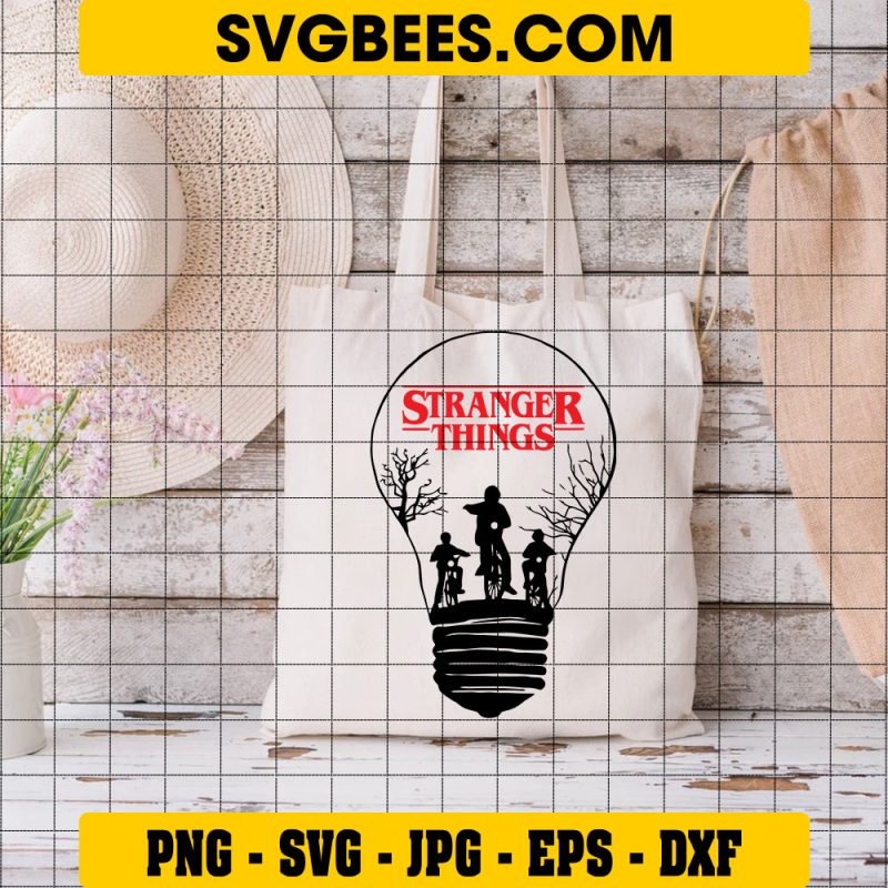 Stranger Things Svg, Hawkin’s Indiana Svg, Incandescent Bulbs - SVGbees