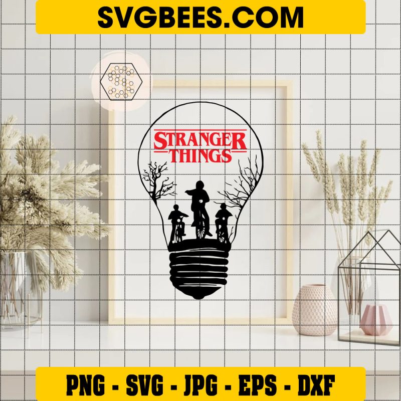 Stranger Things Svg, Hawkin’s Indiana Svg, Incandescent Bulbs - SVGbees