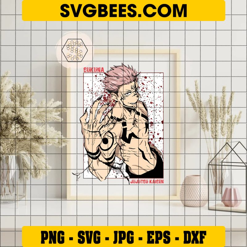 Sukuna Jujutsu Kaisen SVG PNG DXF EPS Cut Files