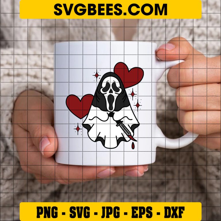 Ghostface Knife Love Halloween SVG, Ghostface Ghost SVG - SVGbees