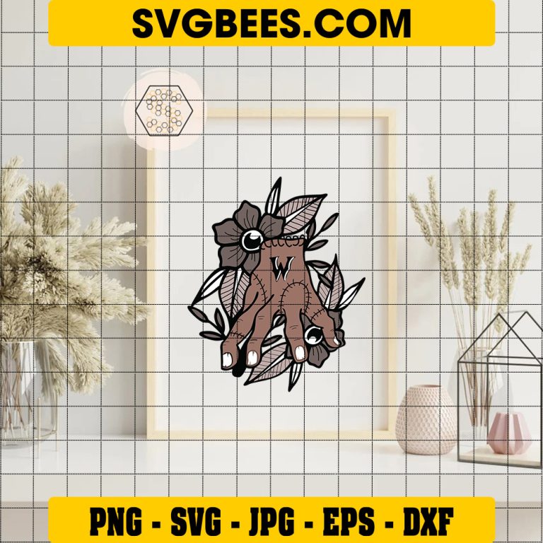 Wednesday Addams Hand SVG, Thing Hand Halloween SVG - SVGbees