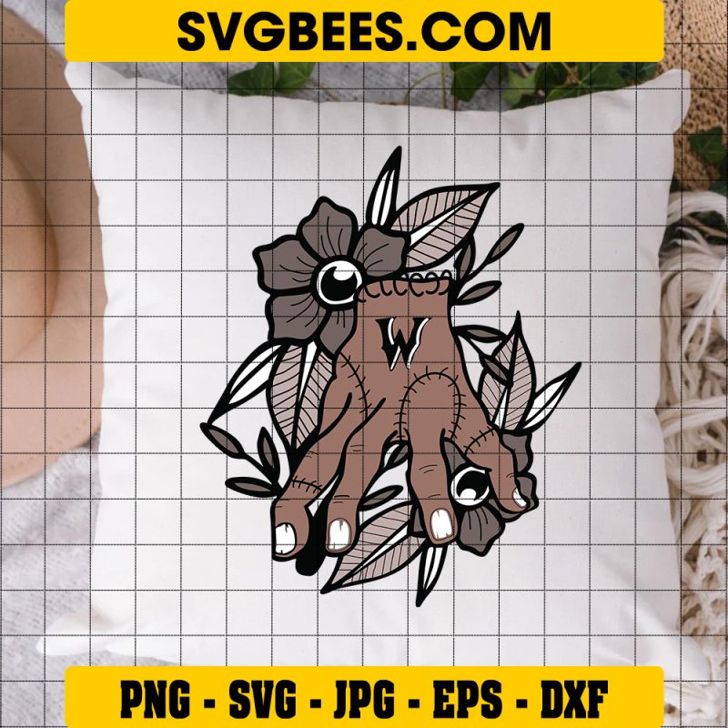 Wednesday Addams Hand SVG, Thing Hand Halloween SVG - SVGbees