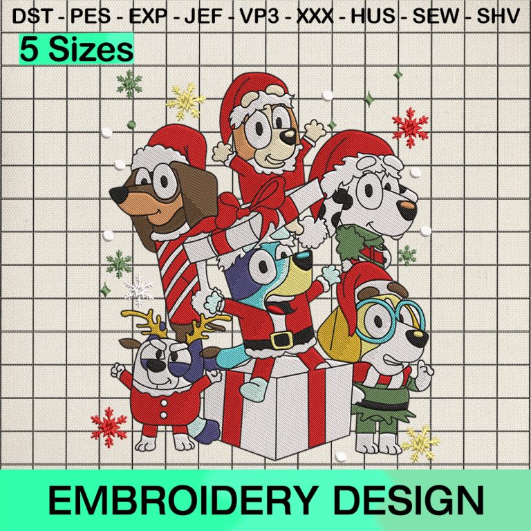 Farm Fresh Christmas Frees Embroidery Design, Bluey's Tree Farm Machine ...