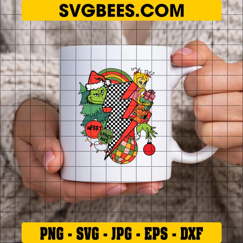 Words The Grinchmas SVG PNG, Friends Grinch Merry Christmas SVG - SVGbees