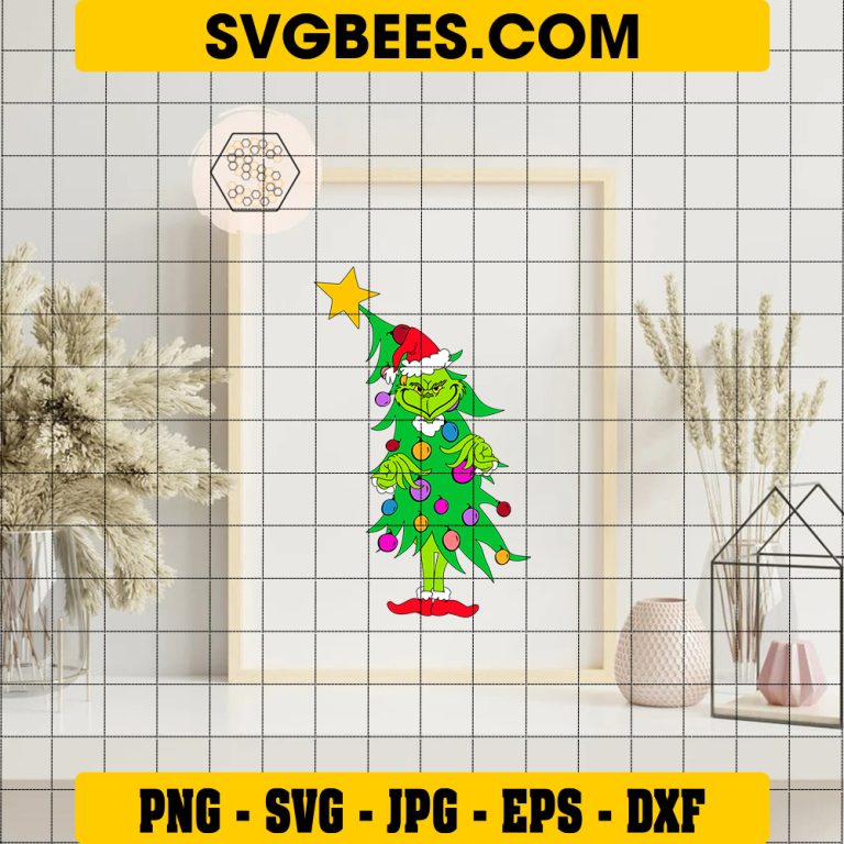 Grinch Christmas Tree SVG PNG, Christmas Tree SVG - SVGbees
