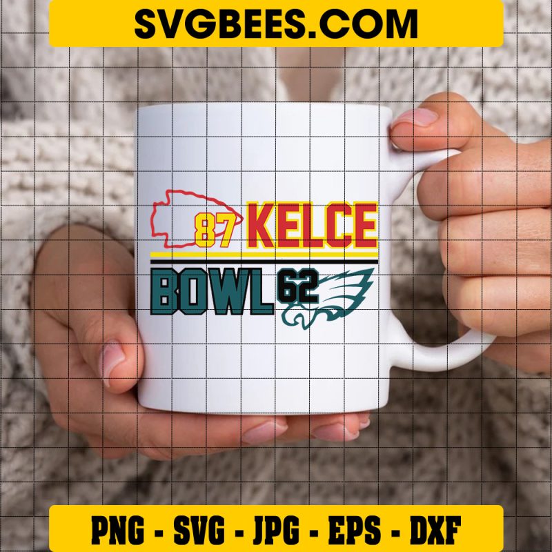 Kelce 87 Bowl 62 SVG, Travis Kelce SVG, KC Chiefs SVG PNG DXF EPS - SVGbees