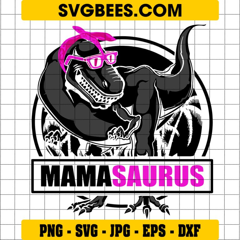 Dinosaur Family Svg, Mamasaurus Svg, Mama Dino Svg - SVGbees