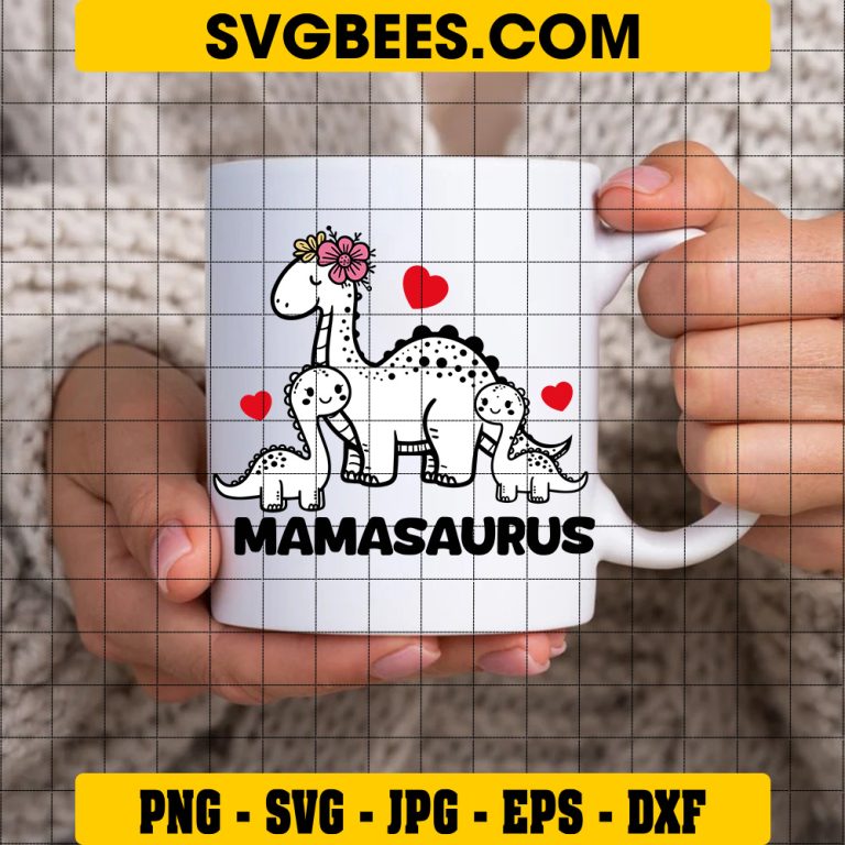Dinosaur Family Svg, Mamasaurus Svg, Mama Dino Svg - SVGbees