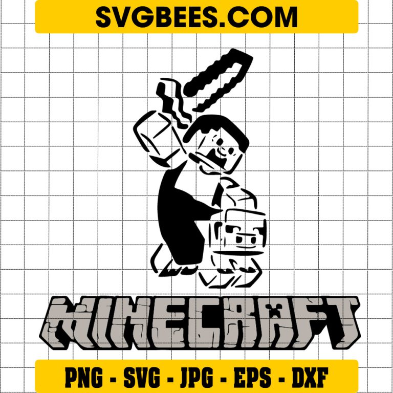 Minecraft Pickaxe SVG, Minecraft Player SVG, Minecraft Logo SVG - SVGbees