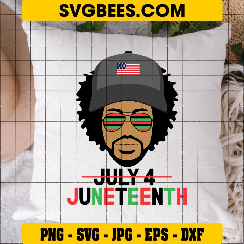 Black Man 4th Of July Svg, Juneteenth Svg, Black Man Sunglasses Svg ...