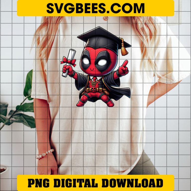Cute Chibi Deadpool PNG, Cute Chibi Deadpool Graduation PNG, Superhero ...