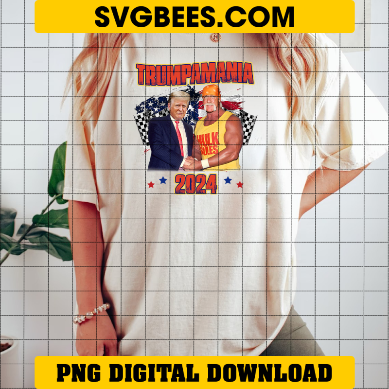 Trumpmania 2024 PNG, Donald Trump Hulk Hogan PNG - SVGbees