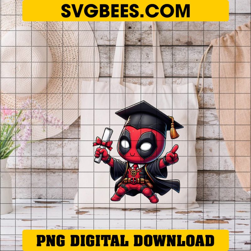 Cute Chibi Deadpool PNG, Cute Chibi Deadpool Graduation PNG, Superhero ...