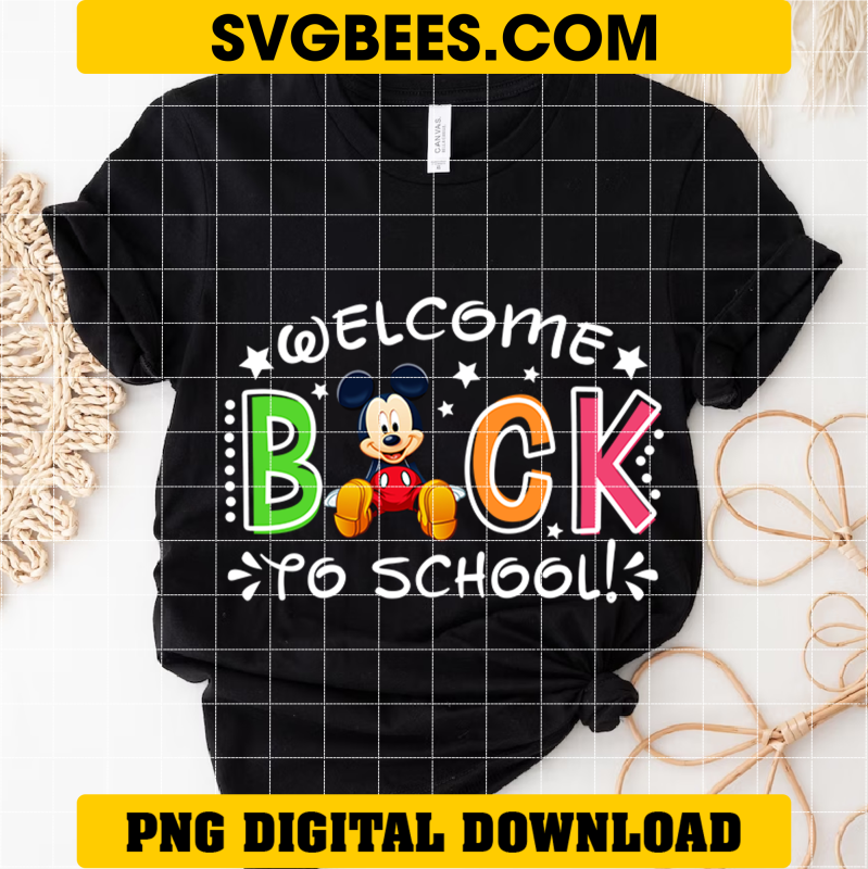 Welcome Back To School Mickey Mouse PNG, Teacher PNG, Student PNG ...