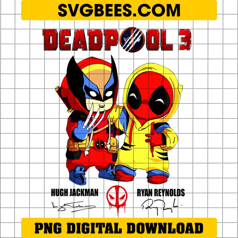 Bluey Stitch Deadpool Wolverine PNG - SVGbees