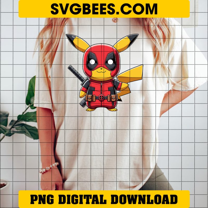 Pikachu Deadpool PNG, Deadpool X Pikachu PNG - SVGbees