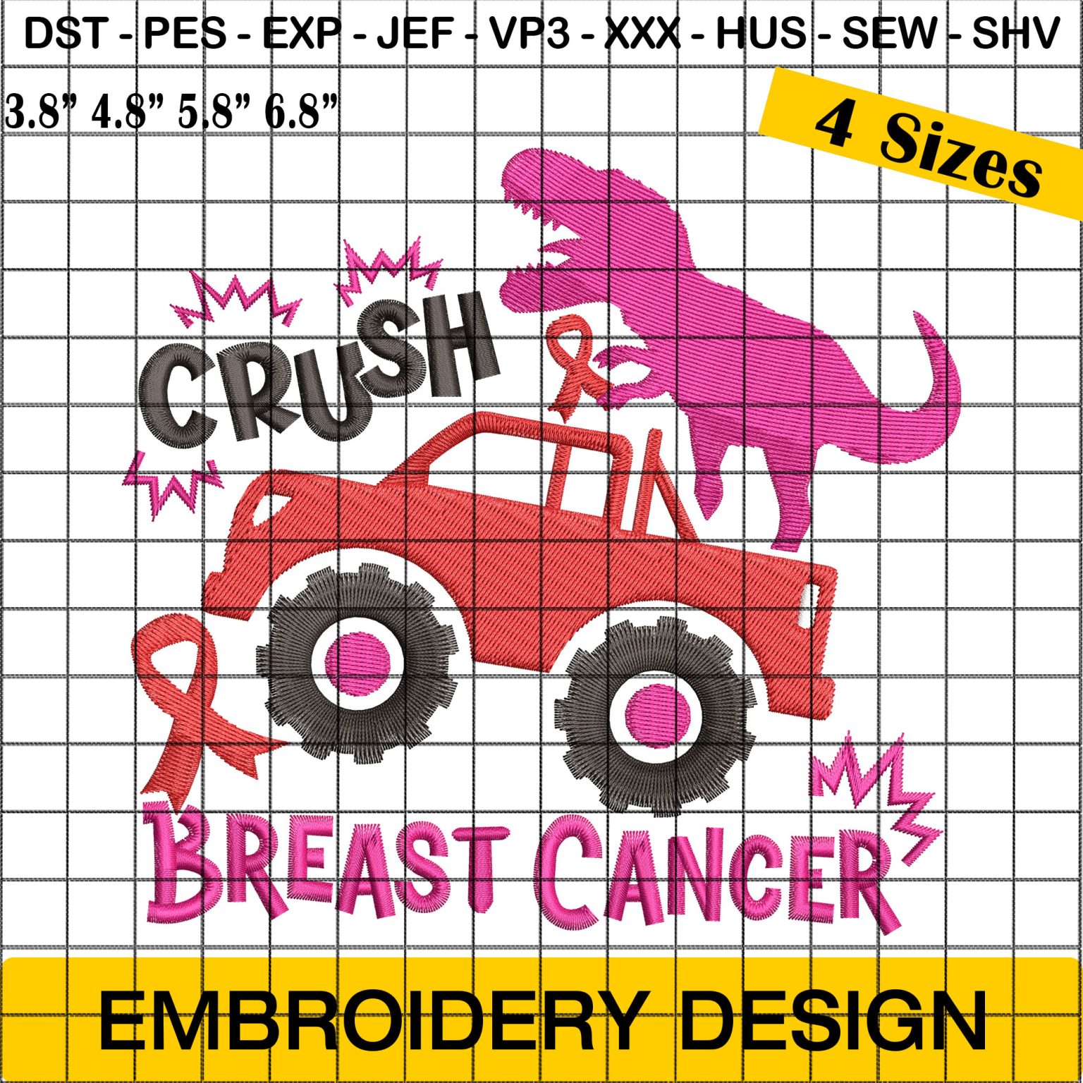 Breast Cancer Awareness Embroidery Designs, Pink Coquette Ribbon ...