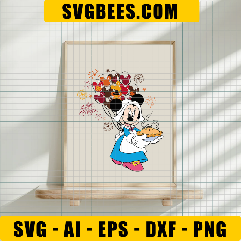 Minnie Mouse Pilgrim Thanksgiving Svg, Mickey and turkey Thanksgiving ...