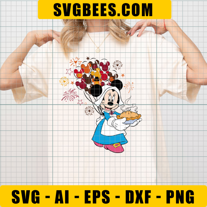 Minnie Mouse Pilgrim Thanksgiving Svg, Mickey and turkey Thanksgiving ...
