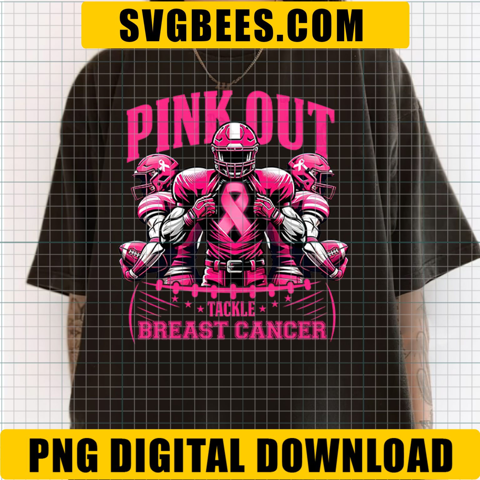 Pink Out Tackle Breast Cancer PNG, Cancer Awareness PNG, Pink Ribbon ...