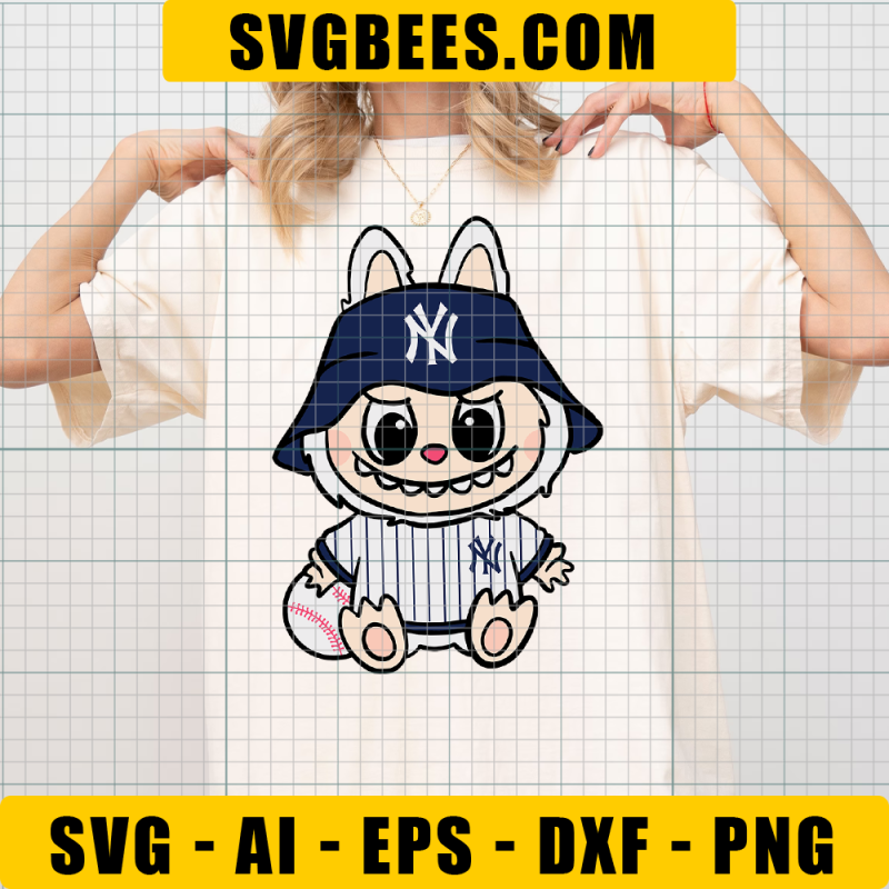 Labubu New York Yankees SVG PNG File - SVGbees