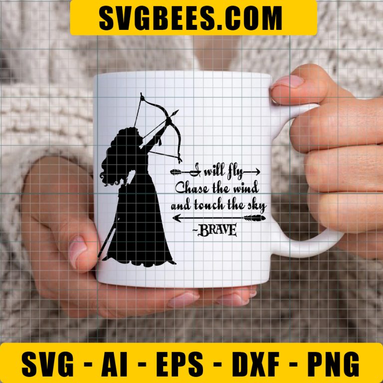 Brave Disney Princess Merida quotes SVG, Disney Princess SVG, Merida ...