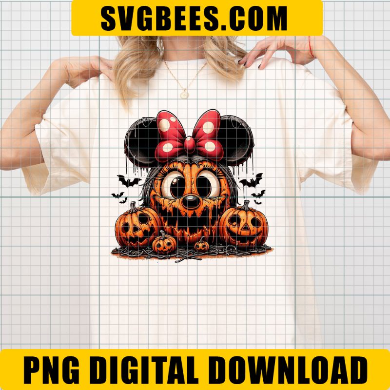 Minnie Mouse Horror Pumpkin PNG, Minnie Halloween PNG, Horror Pumpkin ...